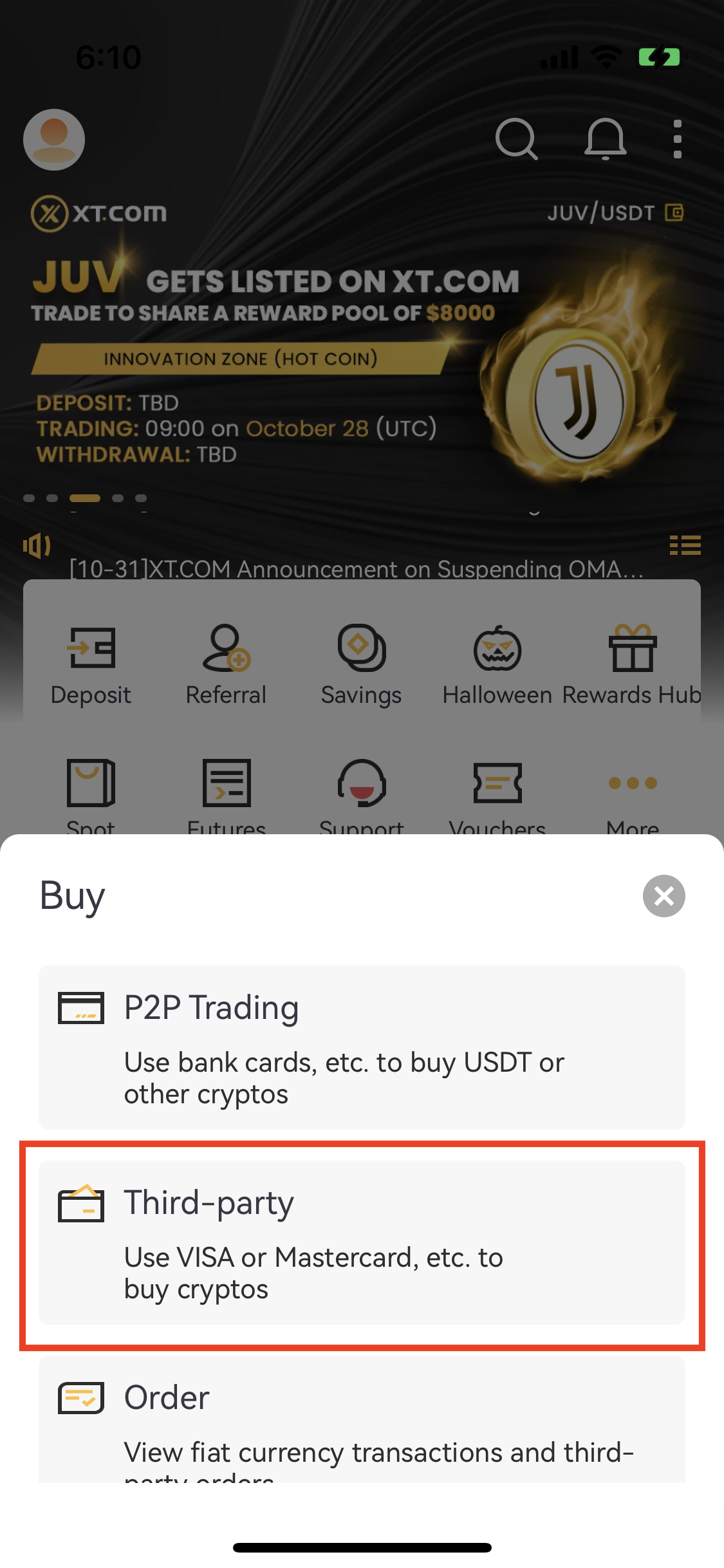 How to Deposit/Withdrawal Cryptos via 3rd Party Payments – Help Center